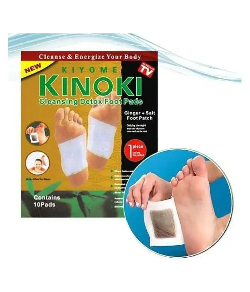 Vaishnavi Kinoki Cleansing Detox Foot Patches 10 Adhesive Pads Kit Natural Unwanted Toxins Remover Free Size