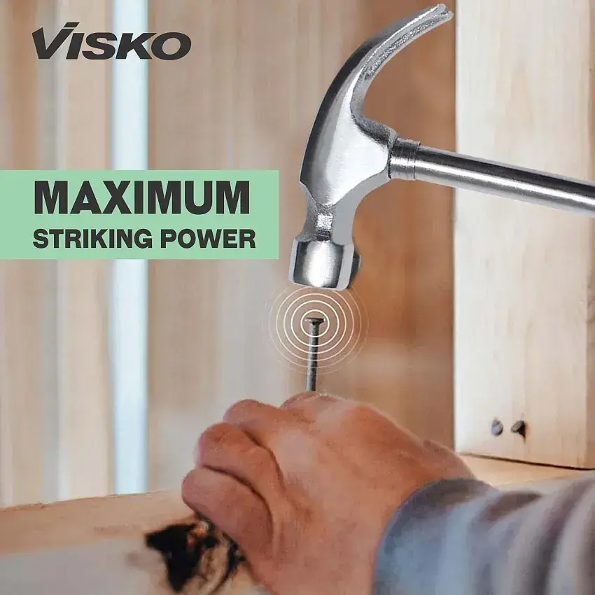 Buy Visko Claw Hammer 703 Steel Shaft 10.5 Straight Claw Hammer 0.43 kg Multicolour Online at Best Price in India Snapdeal